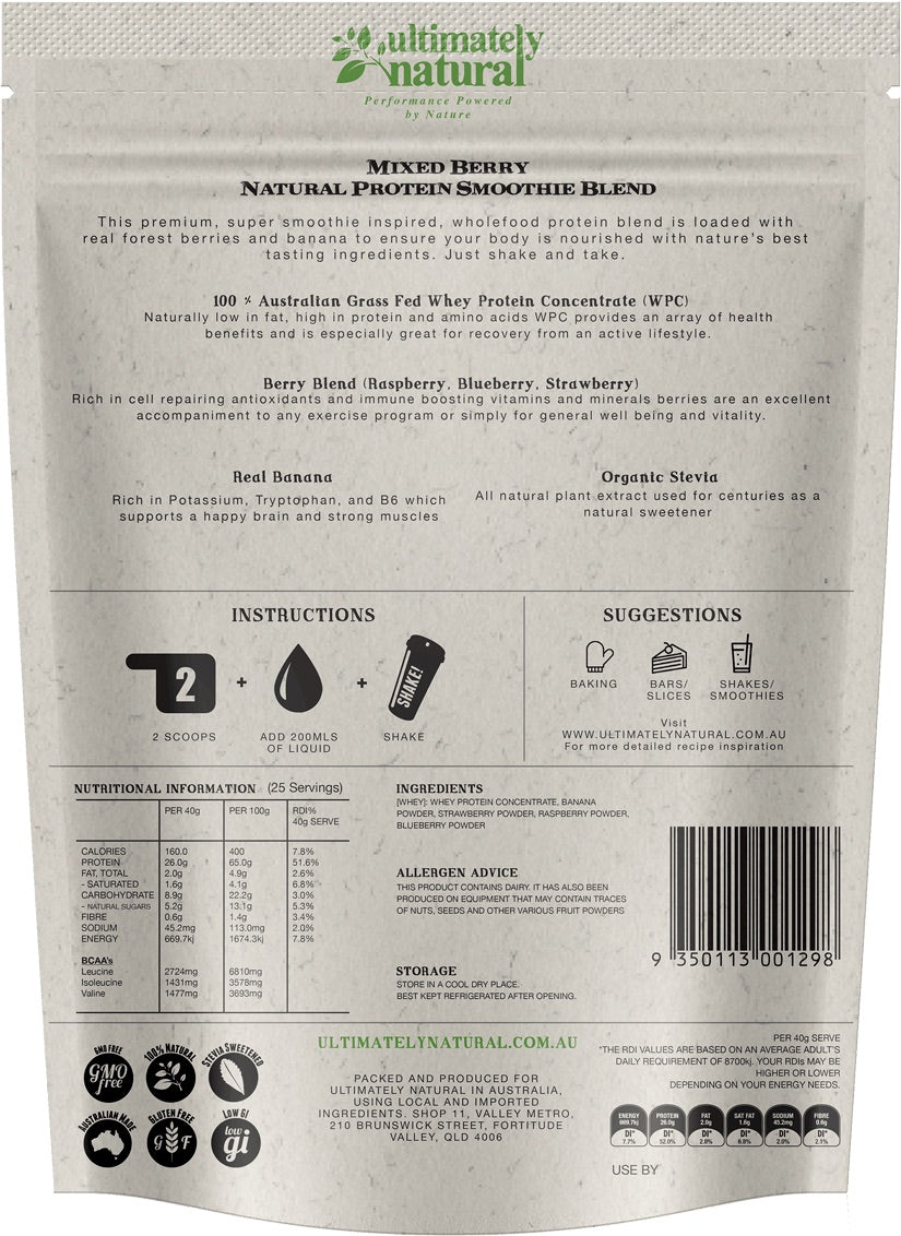 Real Berry | Natural Whey Protein Powder | Ultimately Natural